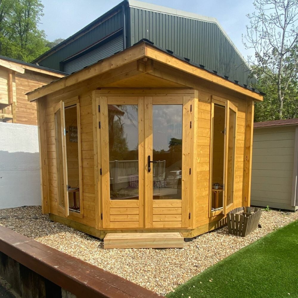 Corner | 44mm Log Cabin | Log Cabin | Garden Room Cabins | Scotland